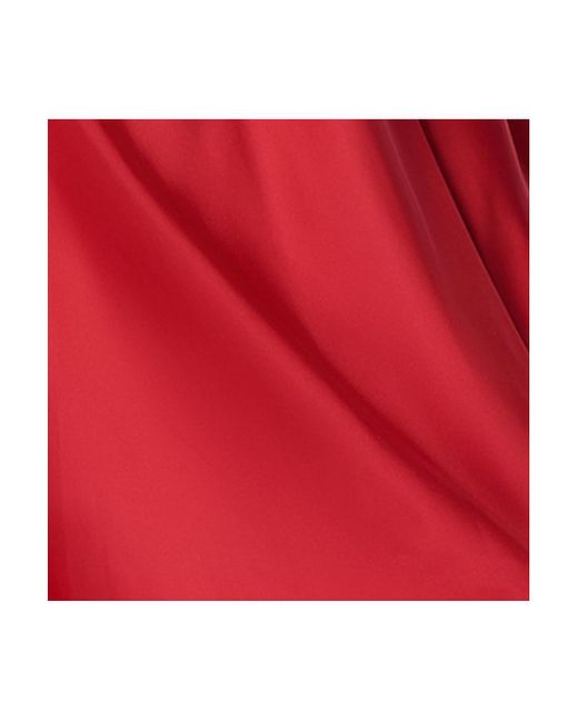 Bebe Lace And Satin Bustier Gown in Red | Lyst