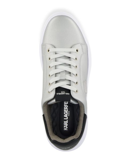 Karl Lagerfeld Embroidered Karl Head Profile Sneakers in White for Men ...