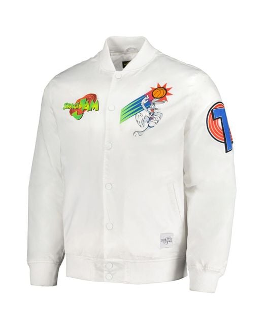 FREEZE MAX Looney Tunes Graphic Satin Full-snap Jacket in White for Men ...