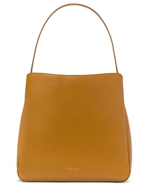 Kate Spade Grace Medium Leather Hobo Bag in Natural | Lyst