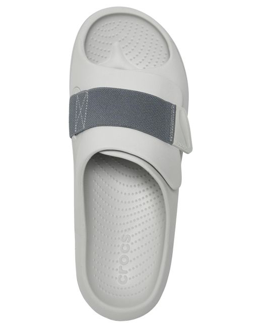 Crocs™ Mellow Luxe Recovery Slide Sandals From Finish Line in White for ...
