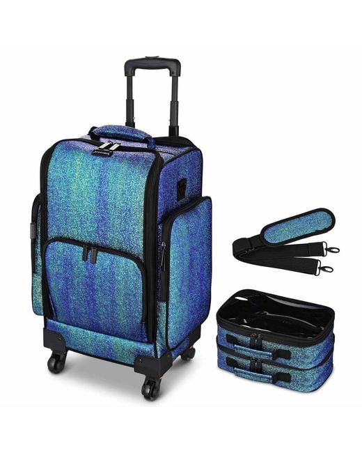 Byootique Soft Sided Rolling Makeup Train Case Cosmetic Organizer ...
