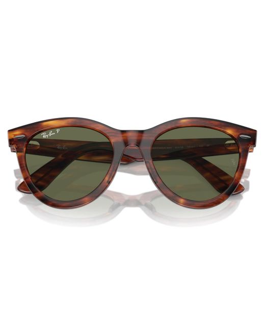Ray-Ban Wayfarer Way Polarized Sunglasses in Brown | Lyst