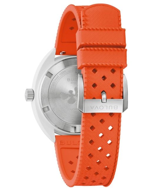 Bulova Snorkel Hnbr Rubber Strap Watch 41mm in Gray for Men | Lyst