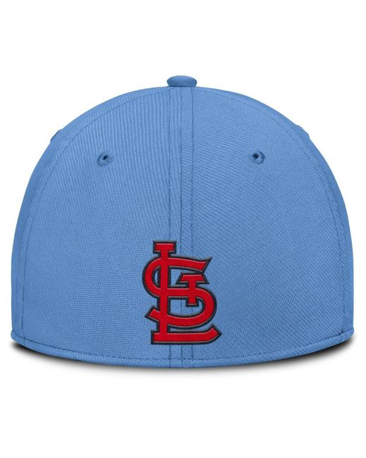 Nike Light Blue/red St. Louis Cardinals Rise Swoosh Performance Flex ...