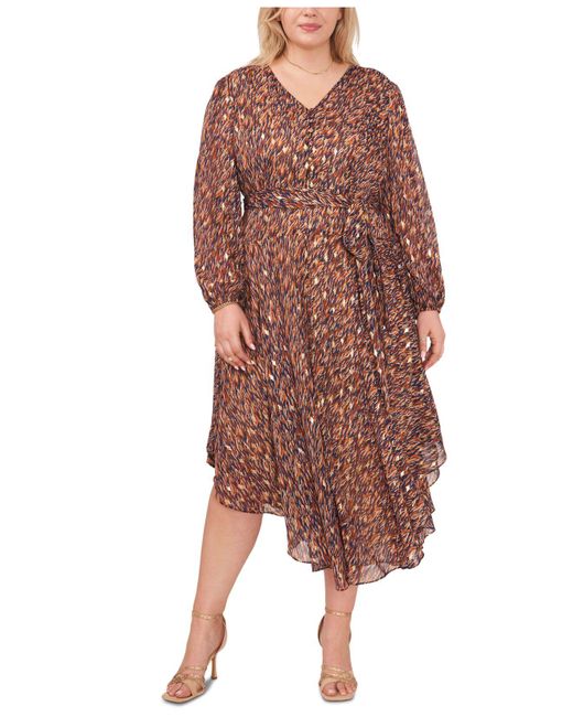 Vince Camuto Synthetic Plus Size Metallic Printed Maxi Dress in Red | Lyst Vince Camuto Synthetic Plus Size Metallic Printed Maxi Dress in Red | Lyst