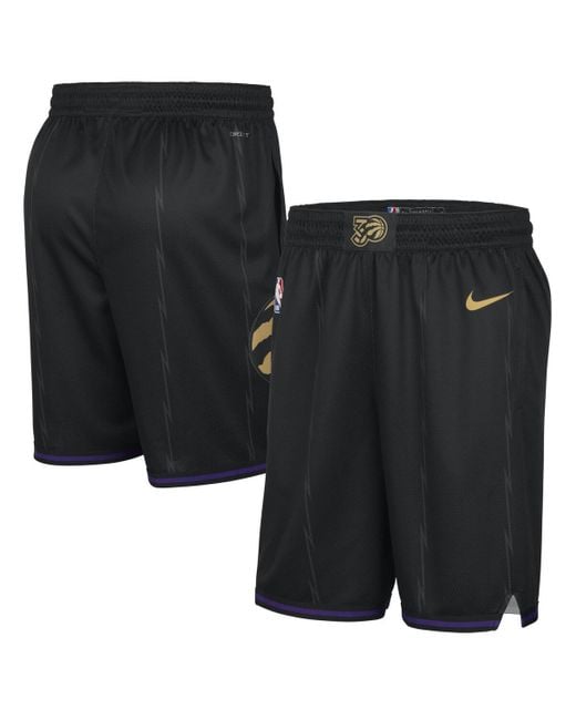 Nike Toronto Raptors 2024/25 City Edition Swingman Shorts in Black for ...