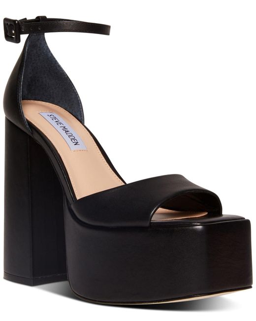 Steve Madden Kassiani Ankle Strap Platform Dress Sandals In Black Lyst