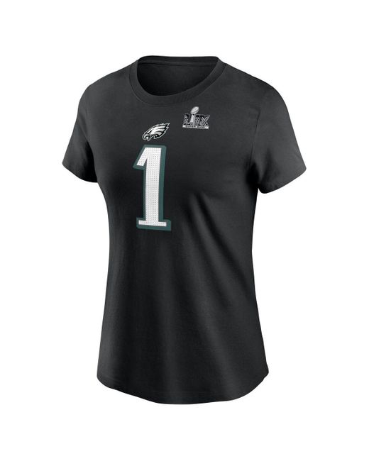 Nike Jalen Hurts Philadelphia Eagles Super Bowl Lix Name Number T-shirt in Black | Lyst