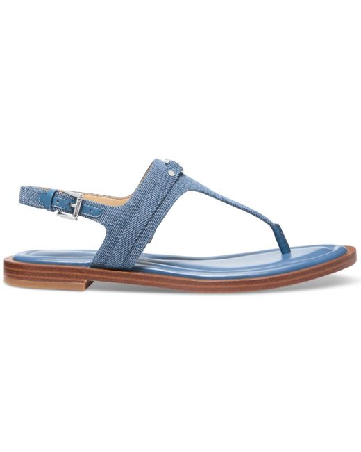 Michael Kors Michael Mandy Thong Sandals in Blue | Lyst