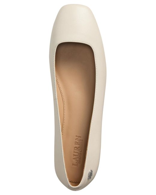 Ralph Lauren Emellie Ballet Flats in Natural | Lyst