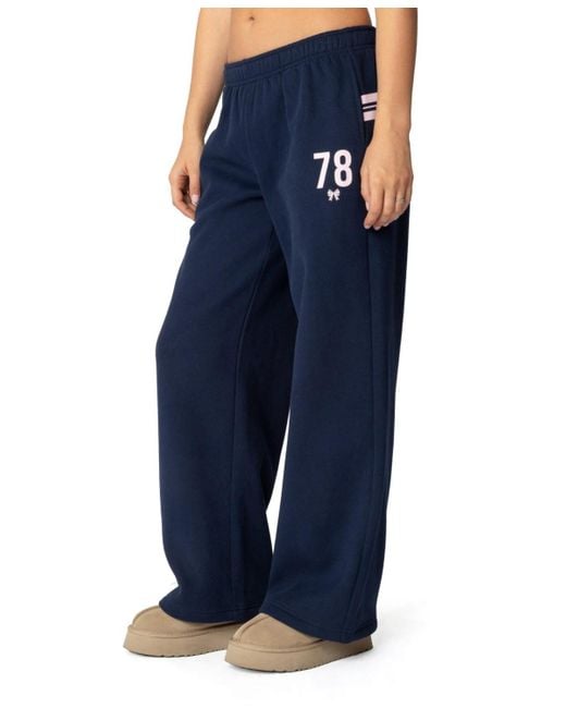 Edikted 78 Bow Sweatpants in Blue | Lyst