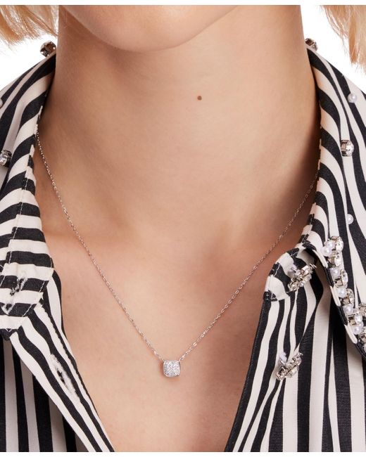 Kate Spade Time To Shine Sterling Pave Diamond Accent Pendant Necklace ...