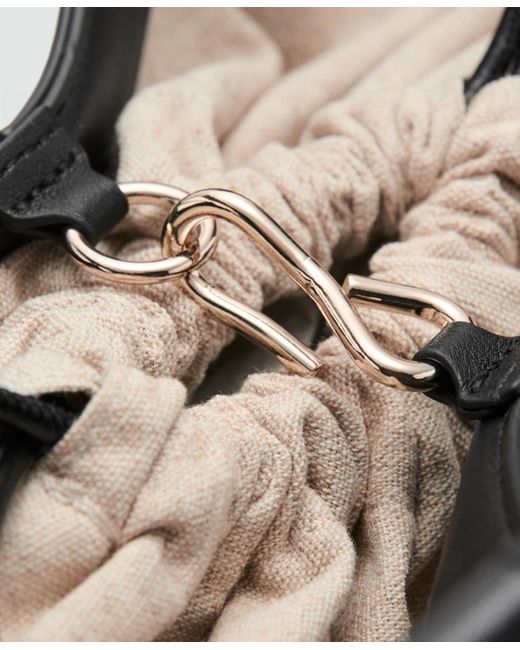 Mango Shopper-style Shoulder Bag in Black | Lyst