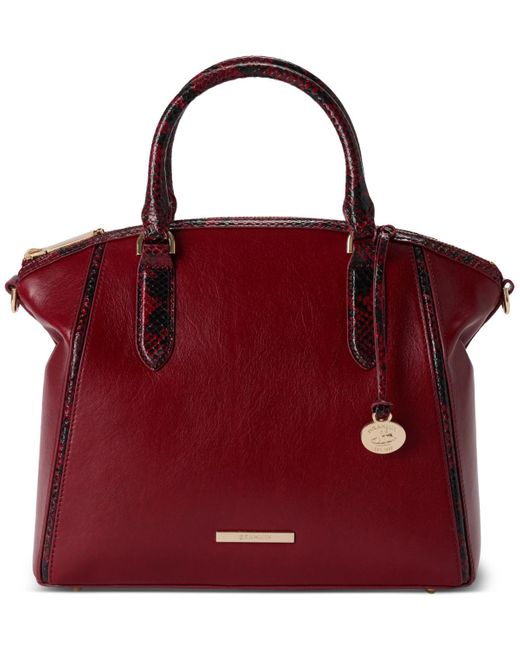 Brahmin Duxbury Dietrich Leather Satchel in Red | Lyst