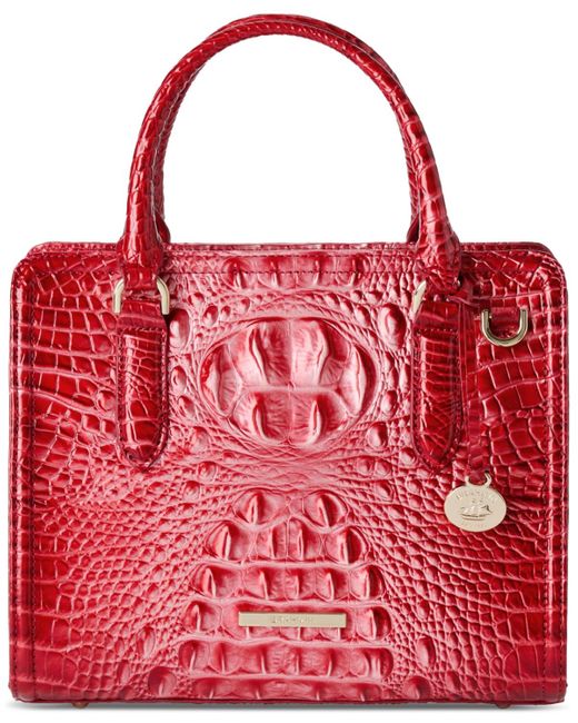 Brahmin Cami Melbourne Leather Satchel in Red | Lyst