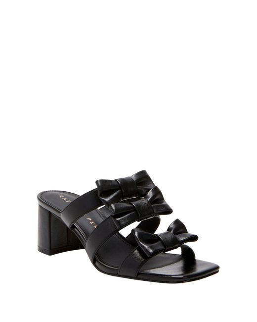 Katy Perry The Tooliped Block Heel Bow Sandals in Black | Lyst