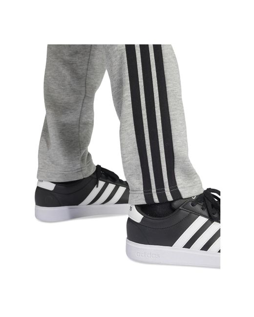 adidas Essentials Regular-fit 3-stripes Track Pants in Gray for Men | Lyst