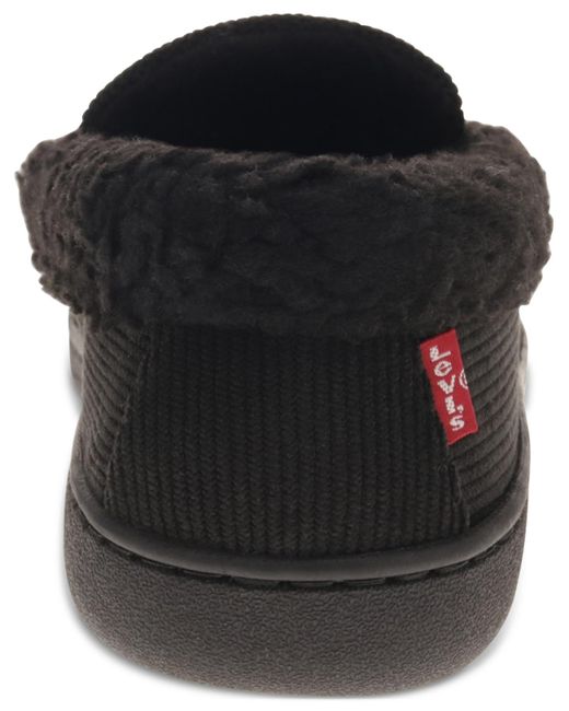 Levi's Roger Faux-sherpa Corduroy Slippers in Black for Men | Lyst
