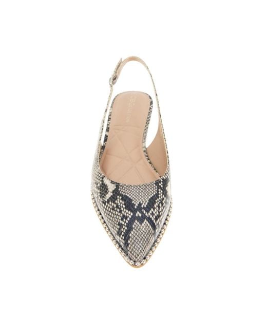 BCBGeneration Valerie Studded Slingback Pointed-toe Flats in White | Lyst