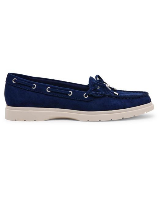 Anne Klein Allie Round Toe Loafers in Blue | Lyst