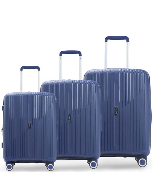 Solite Brooklyn 3-piece Expandable Spinner luggage Set in Blue | Lyst
