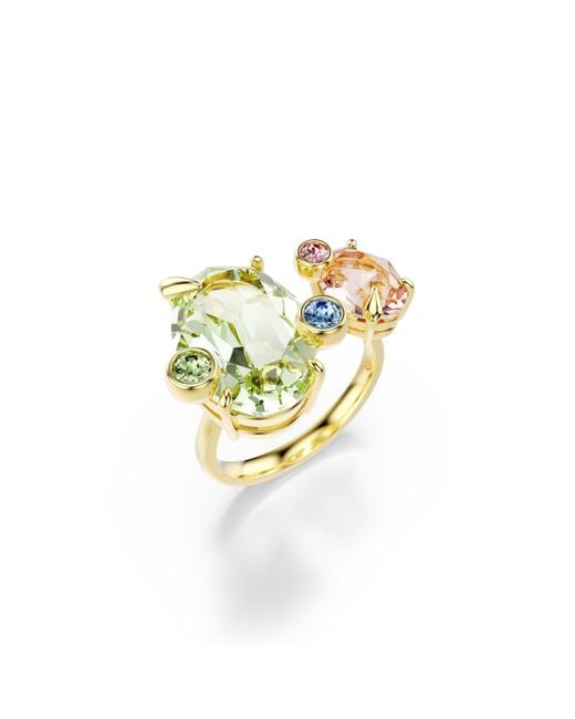 Swarovski Gold-tone Plated Gema Ring Sets in Metallic | Lyst