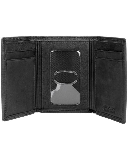 JULIA BUXTON J. Buxton Mini Hunt Three-fold Wallet in Black | Lyst
