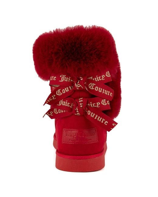 Juicy Couture King Cozy Cold Weather Booties in Red | Lyst