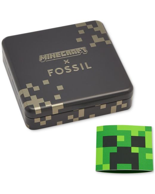 Fossil Minecraft X Special Edition Embossed Leather Pass Case in Black ...