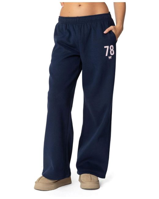 Edikted 78 Bow Sweatpants in Blue | Lyst