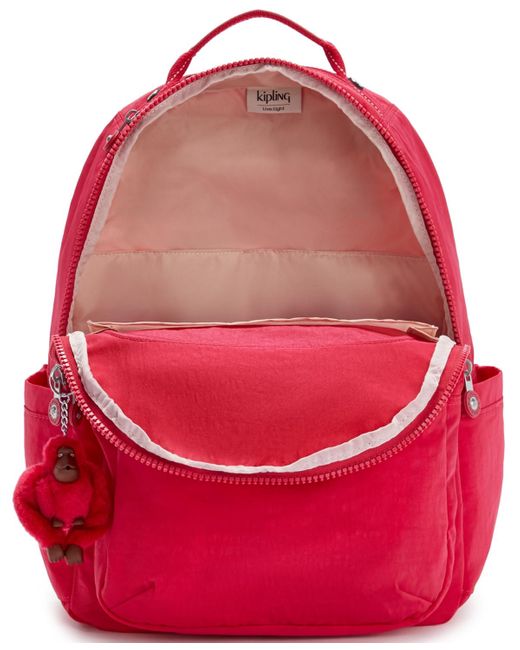 Kipling Seoul Medium Backpack in Red | Lyst