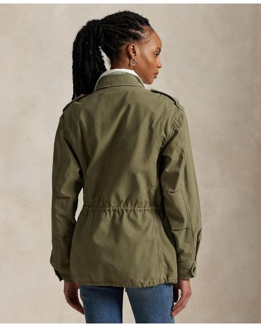 Polo Ralph Lauren Cotton Twill Field Jacket in Green | Lyst
