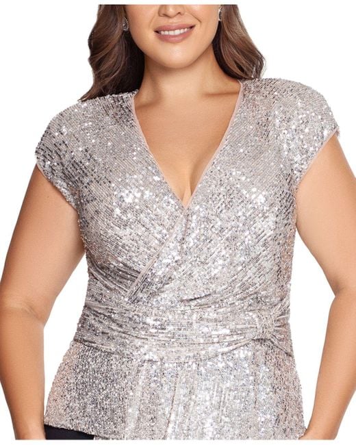 Plus Size Silver Sequin Top | atelier-yuwa.ciao.jp