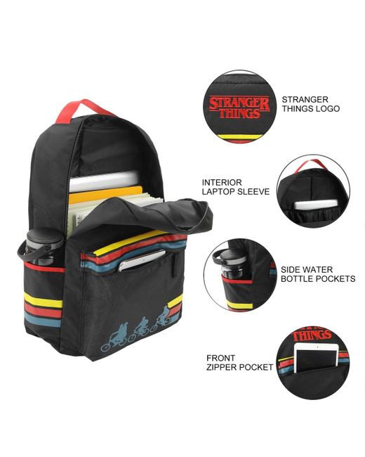 Stranger Things Logo & Silhouettes Black 18.5" Backpack | Lyst