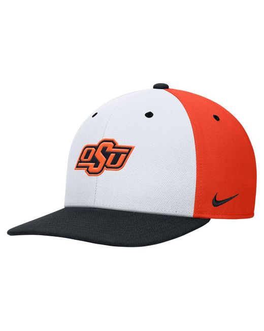 Nike White/orange Oklahoma State Cowboys Pro Performance Snapback Hat ...
