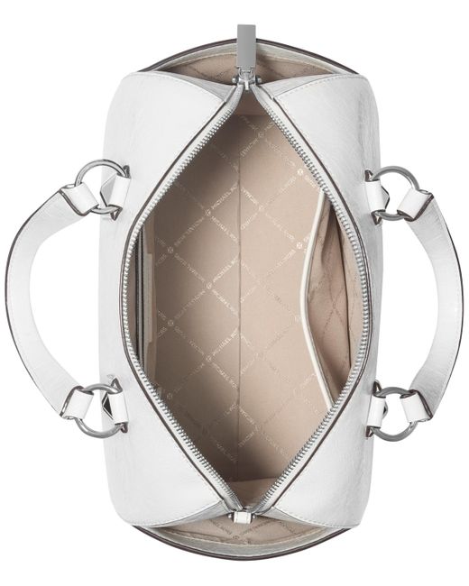 Michael Kors Michael Grayson Duffle Satchel in White | Lyst