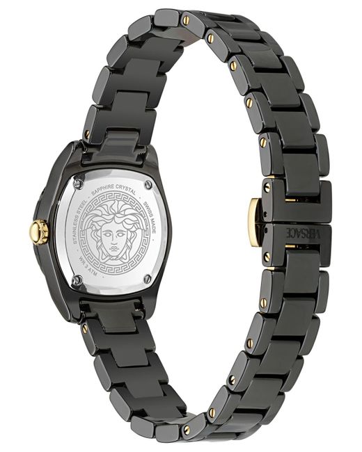 Versace Swiss Dv One Mini Ceramic Bracelet Watch 28mm in Gray | Lyst