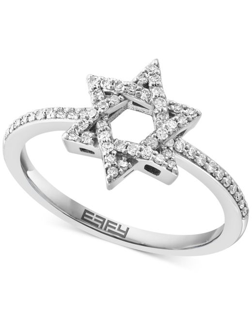 Effy Effy Diamond Star Of David Ring (1/4 Ct. T.w. in White | Lyst