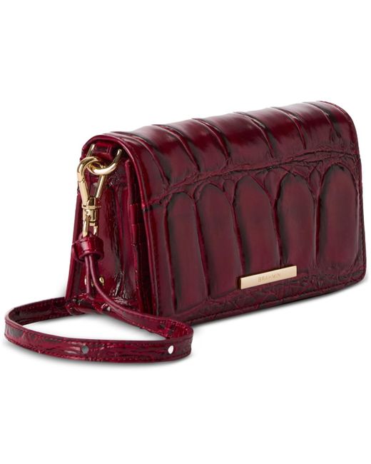 Brahmin Minuette Nerina Mini Leather Crossbody in Red | Lyst