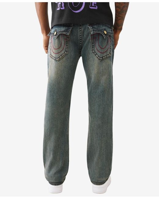 TRUE RELIGION Ricky Straight-fit Jeans in Black for Men | Lyst