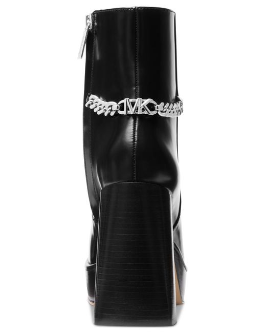 Michael Kors Michael Carlisle Chain-detail High Heel Platform Booties ...