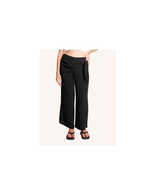 Nom Maternity Easy Wrap Pant in Black | Lyst