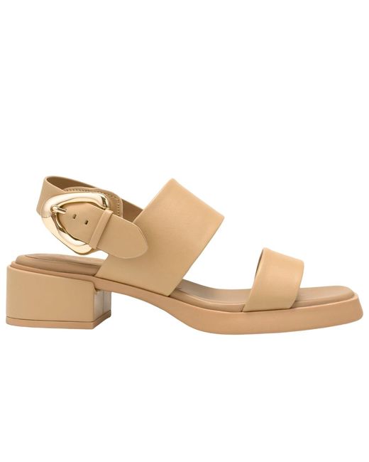 Aerosoles Dantay Square Toe Heeled Sandals in Brown | Lyst