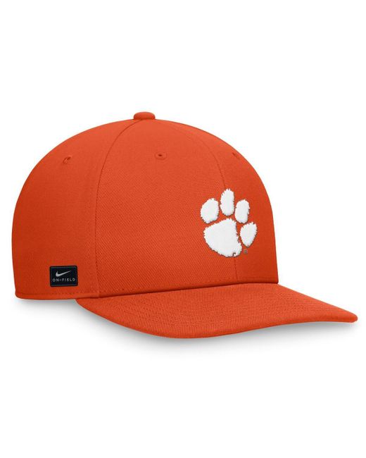 Nike Clemson Tigers On-field Pro Bill Snapback Hat in Orange for Men | Lyst