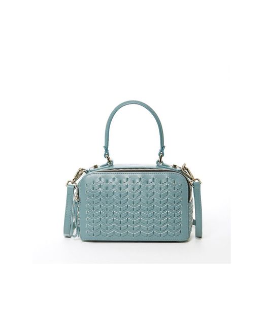 Susu The Kayla Woven Leather Crossbody Bag Blue | Lyst