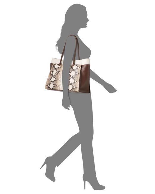 INC International Concepts Abigaill Large Snake Tote in Natural | Lyst