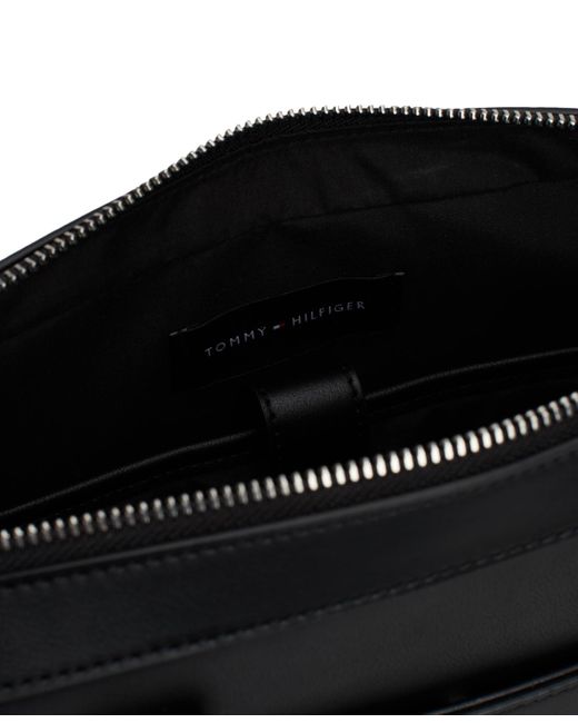 Tommy Hilfiger Textured Logo Computer Bag in Black for Men | Lyst