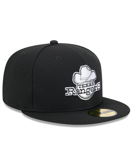 KTZ Texas Rangers 2025 Mlb Clubhouse 59fifty Fitted Hat in Black for ...