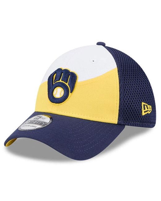 KTZ Yellow/navy Milwaukee Brewers 2025 Spring Training 39thirty Flex ...